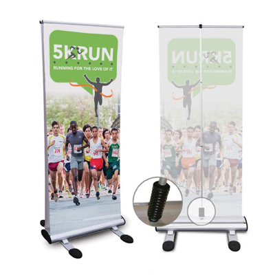 Outdoor 2-Sided Retractable Stand with Banners Printed in Full Color by ...