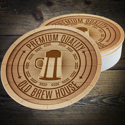Drink Coasters Custom Printed on 40pt, 60pt, or 80pt Pulpboard Coaster ...