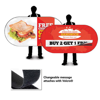 Human Directional Signs Printed in Full Color on Premium Polyester ...