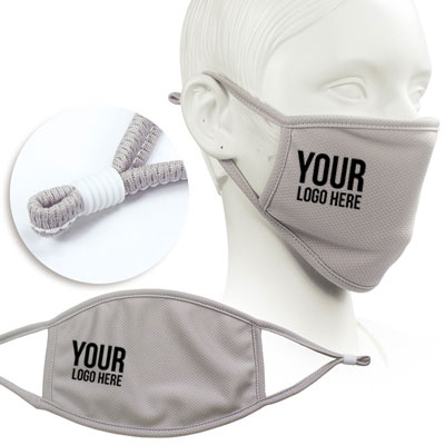 Face masks screen printed in any one pms color with adjustable ear-loops