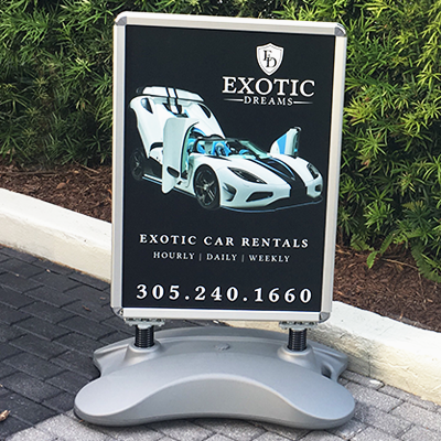 Sidewalk Signs Include a Self Standing Heavy Duty Base with Two 33x23.5 ...